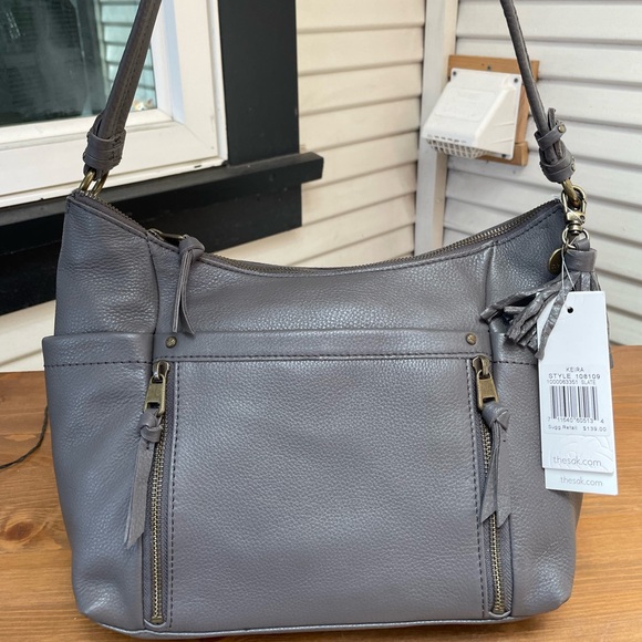 The Sak | Bags | The Sak Gray Leather Shoulder Bag New With Tag | Poshmark